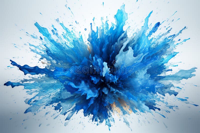 Blue Explosion Light White Background. Stock Image - Image of burst ...