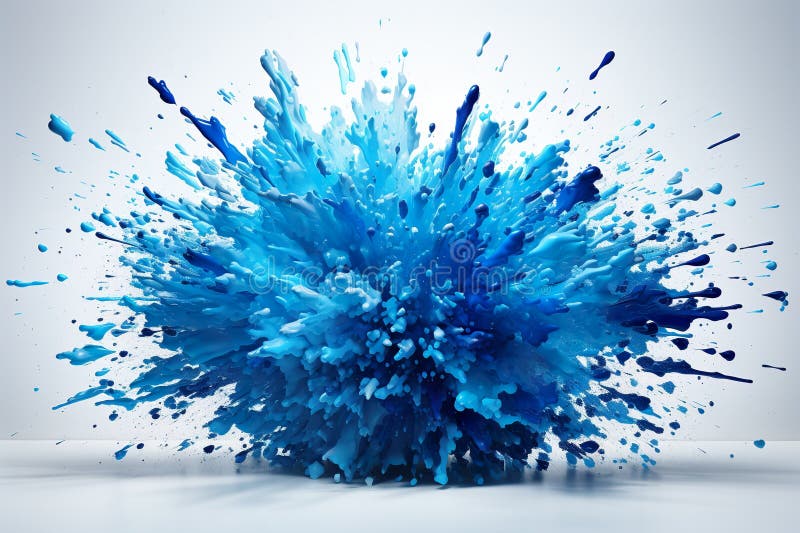 Blue Explosion Light White Background. Stock Photo - Image of blast ...