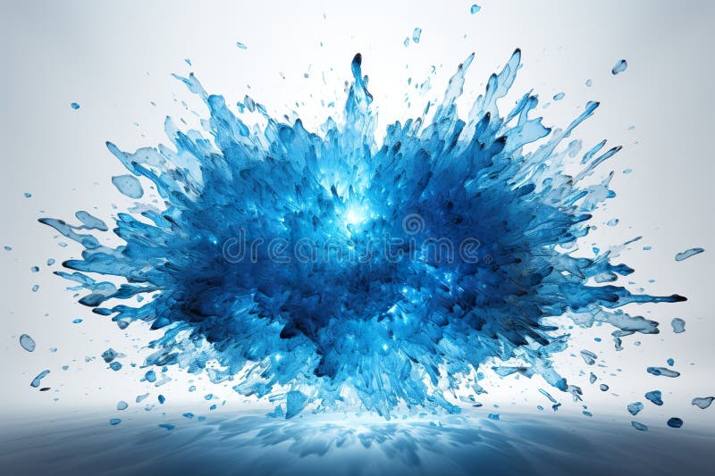 Blue Explosion Light White Background. Stock Photo - Image of abstract ...