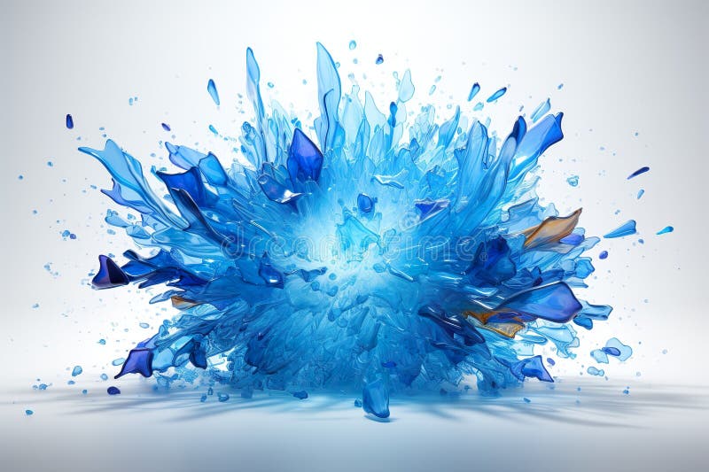 Blue Explosion Light White Background. Stock Image - Image of explosive ...