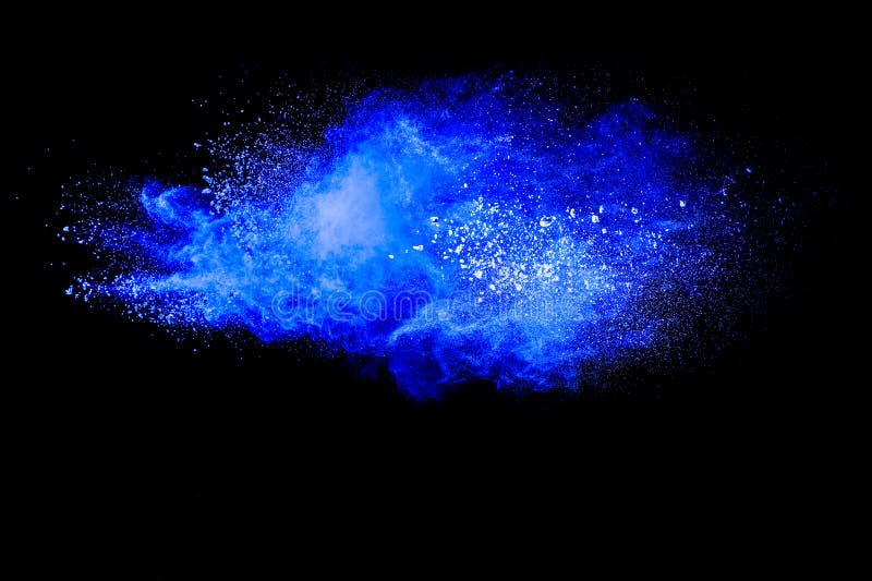 Blue Explosion of Smoke and Dust is Captured Stock Image - Image of ...