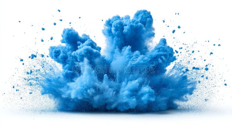 A Blue Explosion on a White Background Stock Illustration ...
