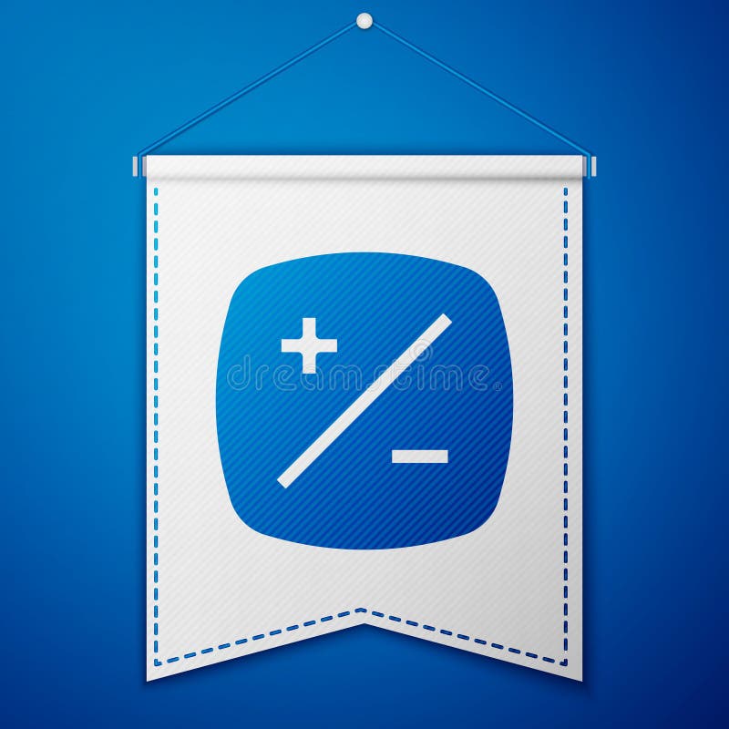 Blue Exposure Compensation Icon Isolated on Blue Background. White ...