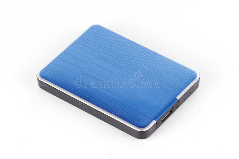 Blue External Hard Disk and Case Stock Photo - Image of files, drive ...