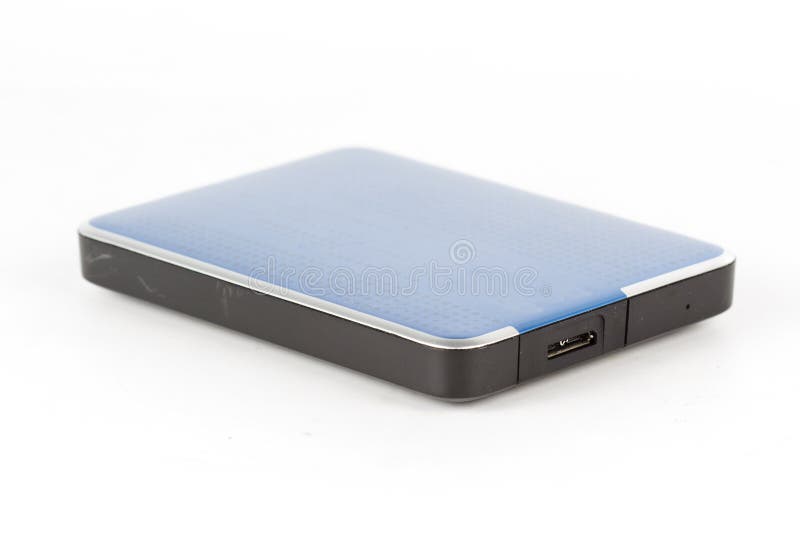 Blue External Hard Drive stock photo. Image of backup - 57532938