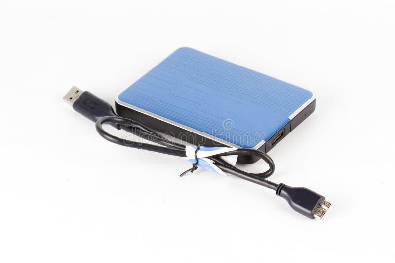 Blue External Hard Drive stock image. Image of white - 62926139