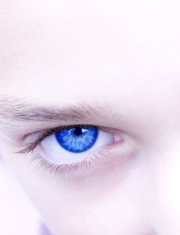 Blue eye stock image. Image of level, adult, eyed, looking - 1087645