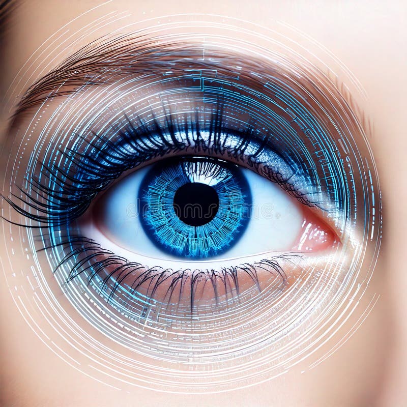 Blue eye stock illustration. Illustration of prominent - 373328217