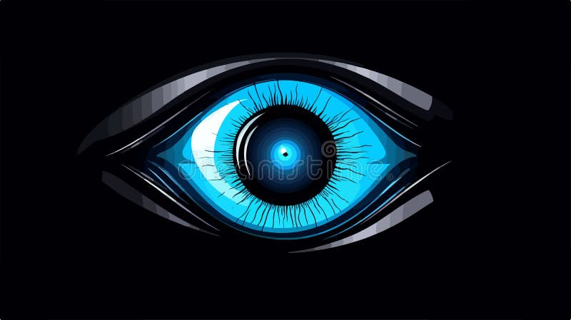 Blue Eye Drawing stock vector. Illustration of clipart - 345279703