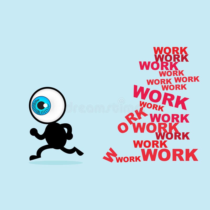 Escape from work stock vector. Illustration of vector - 51405463
