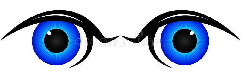 Blue eye icon stock vector. Illustration of human, green - 99141220