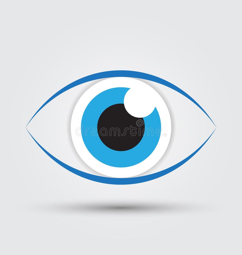 Blue eye icon vector stock vector. Illustration of shape - 56104218