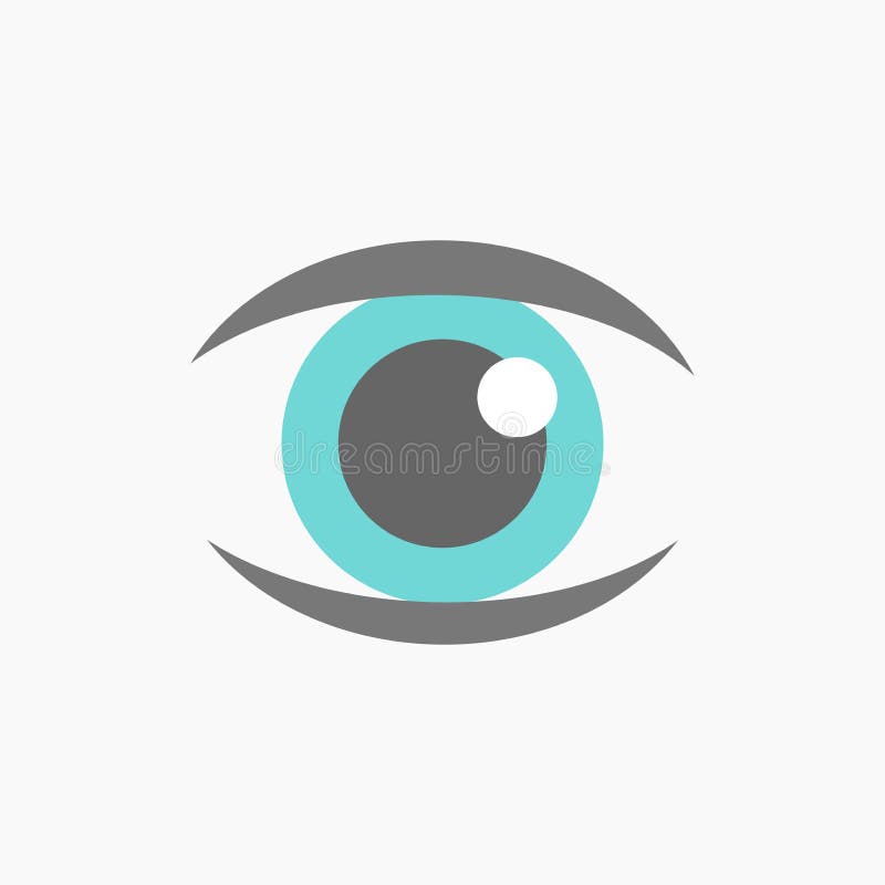 Blue eye icon stock vector. Illustration of wide, iris - 17684040