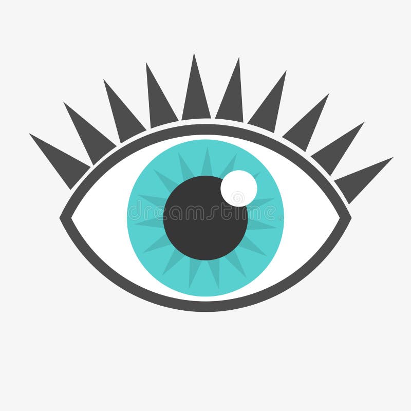 Blue eye icon stock vector. Illustration of wide, iris - 17684040