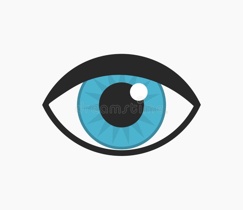 Blue eye icon stock vector. Illustration of wide, iris - 17684040