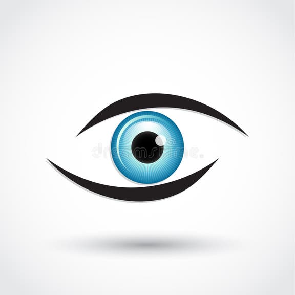 Blue eye icon stock vector. Illustration of emblem, circle - 347406275