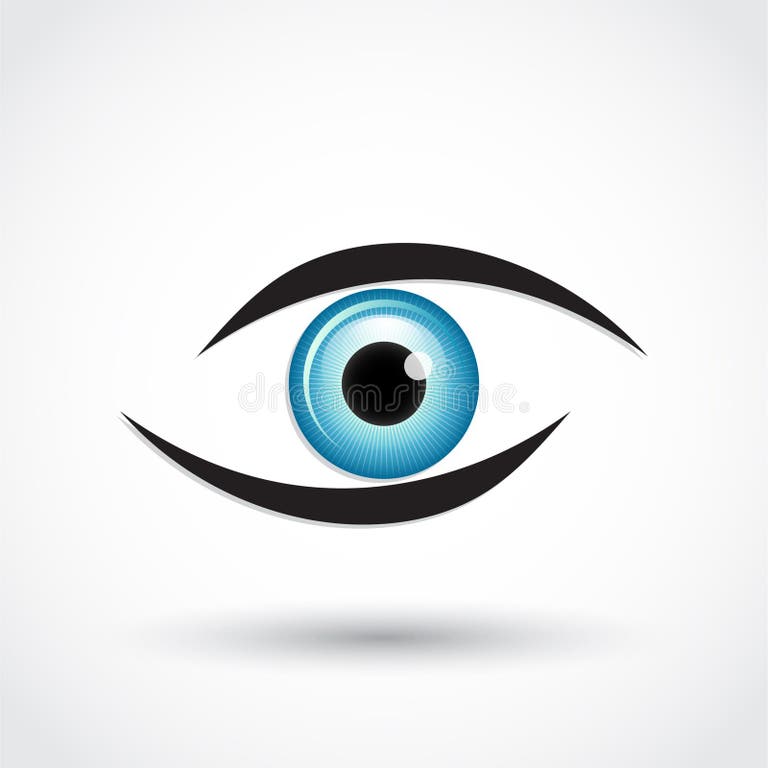 Blue eye icon stock vector. Illustration of emblem, circle - 347406275