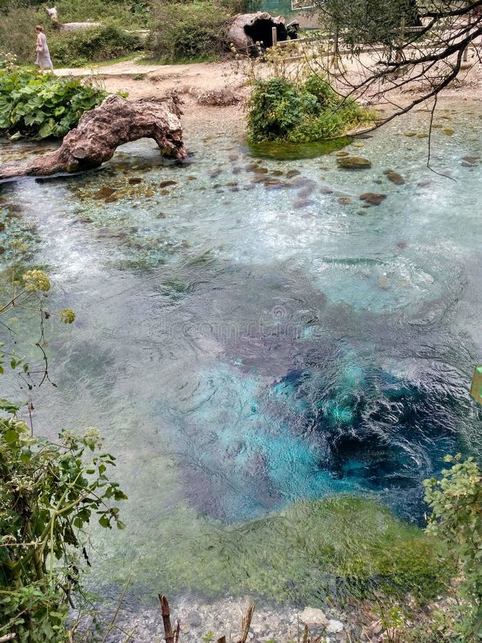 Blue eye karst spring stock photo. Image of girokastra - 132268694