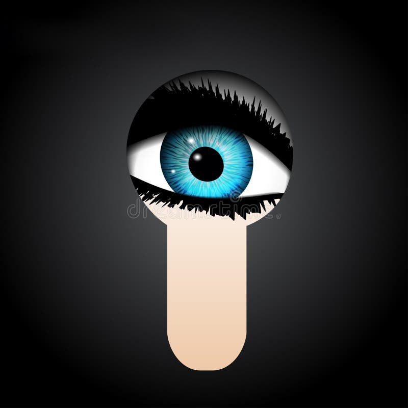 Blue keyhole stock illustration. Illustration of entrance - 33566448