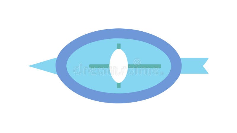 Blue Eye Shape Outline Icon with Central Pupil , Vector Design ...