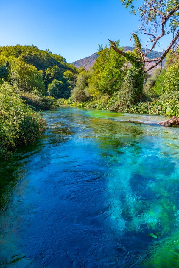 Blue Eye Spring Near Sarande, Albania Stock Image - Image of blue ...