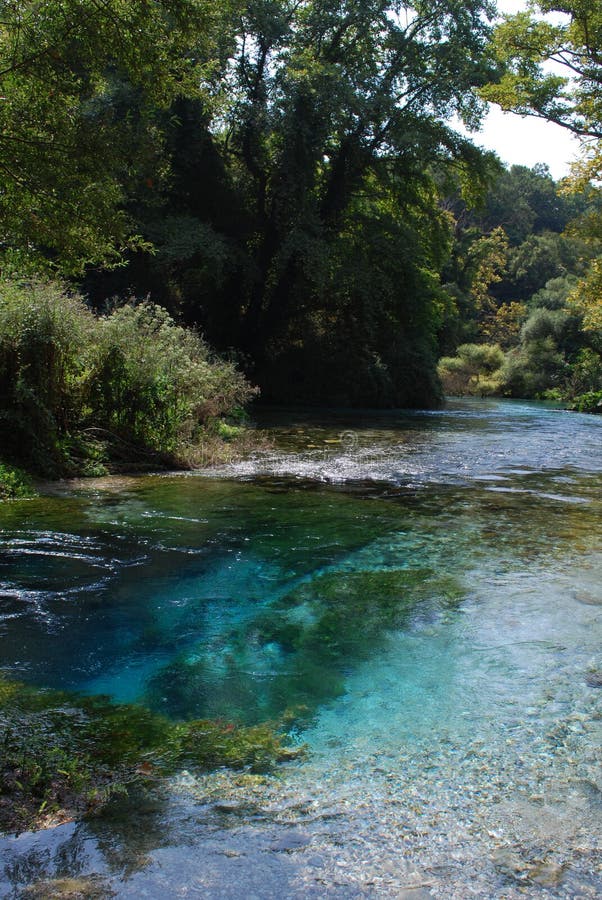 Blue Eye (Syri Kalter), Albania Stock Image - Image of attraction ...