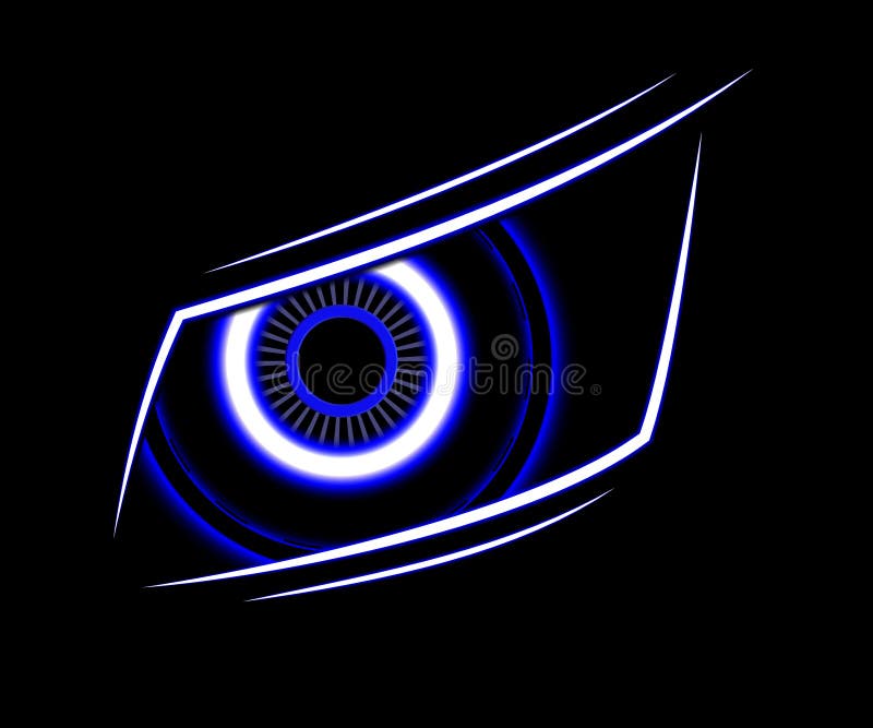 Blue Eye Technology Abstract Background Stock Vector - Illustration of ...