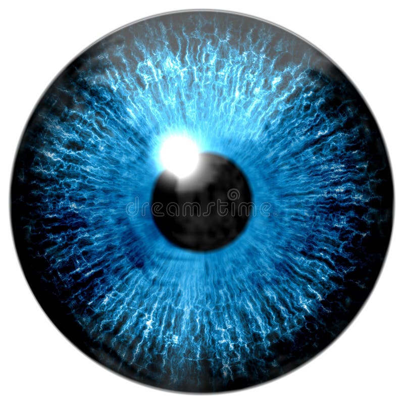 Red and Blue Eye Texture with Black Fringe Stock Image - Image of ...