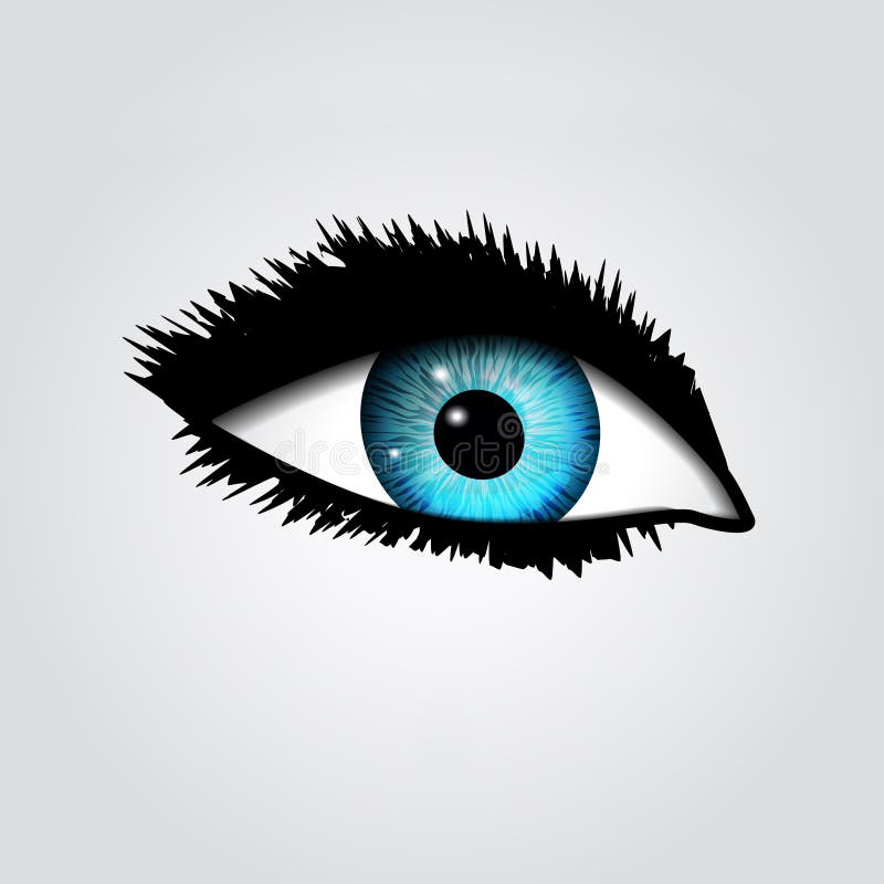 Blue eye stock vector. Illustration of blue, background - 52485017