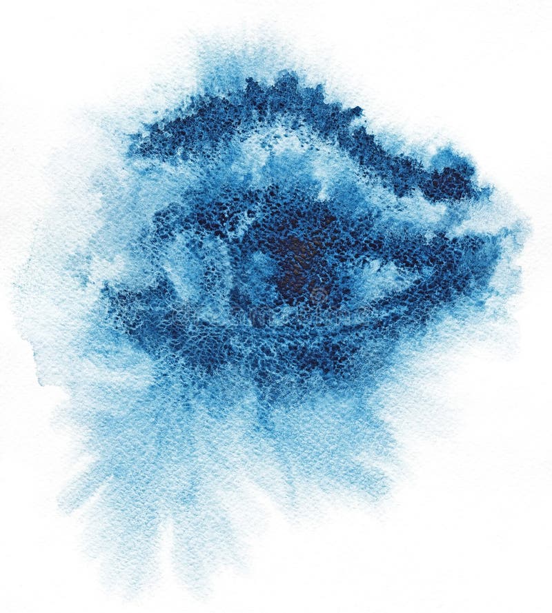 Blue Eye with Eyebrow. Art of Watercolor. Blue Eye on White Background ...