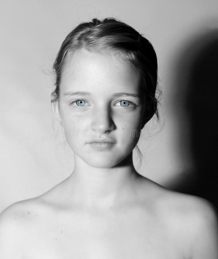 Distorted Childs Face stock photo. Image of girl, eyes - 2557404