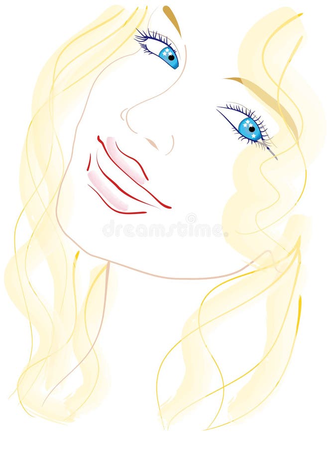 Cute Blue Eyed Girl Stock Illustrations 142 Cute Blue Eyed Girl Stock