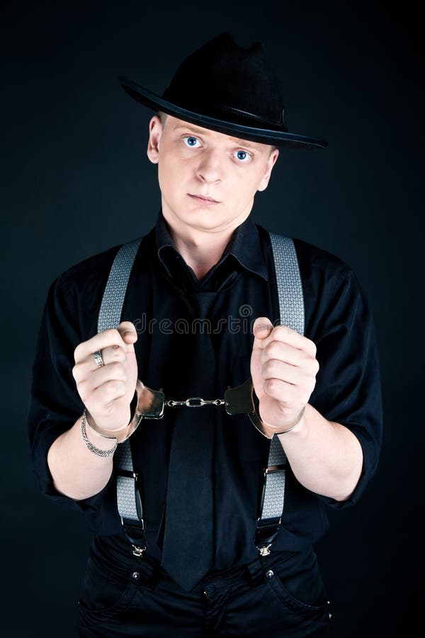 Blue-eyed mafiosi stock image. Image of gangster, delinquency - 17636007