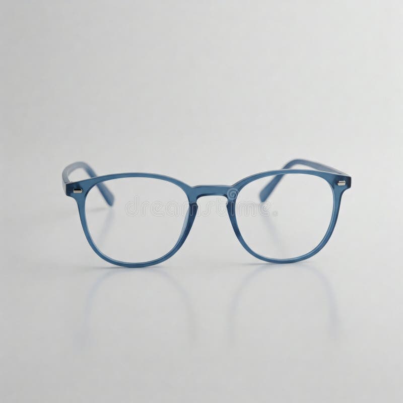Blue Eyeglasses Isolated on a White Background, 3d Render Stock ...