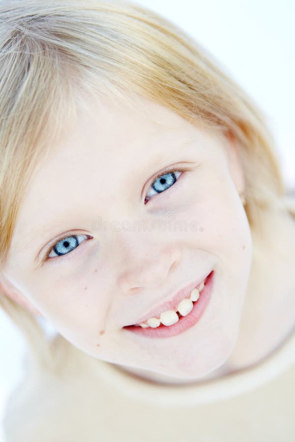 Blue eyes girl stock image. Image of smiling, eyes, look - 3411493