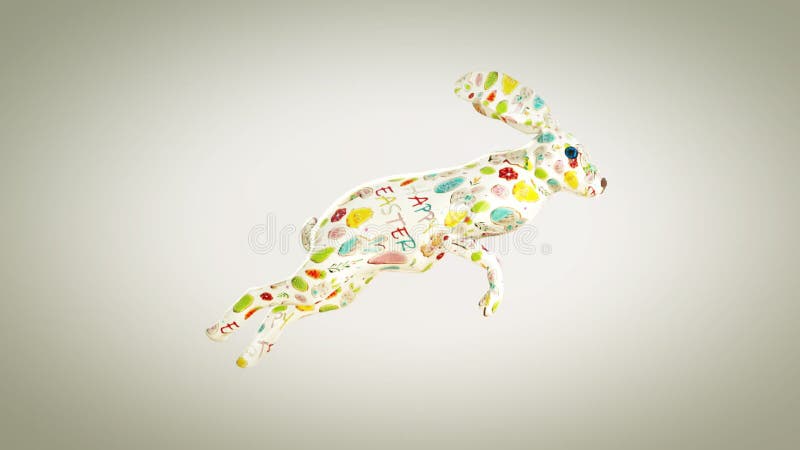 Stylized rabbit stock vector. Illustration of metallic - 18030723