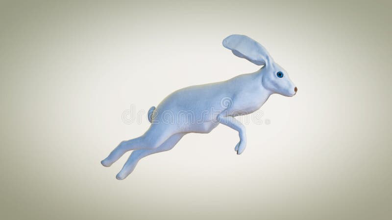 Blue Eyes White Rabbit Running, Easter Egg Hunting, Loop Stock Footage ...