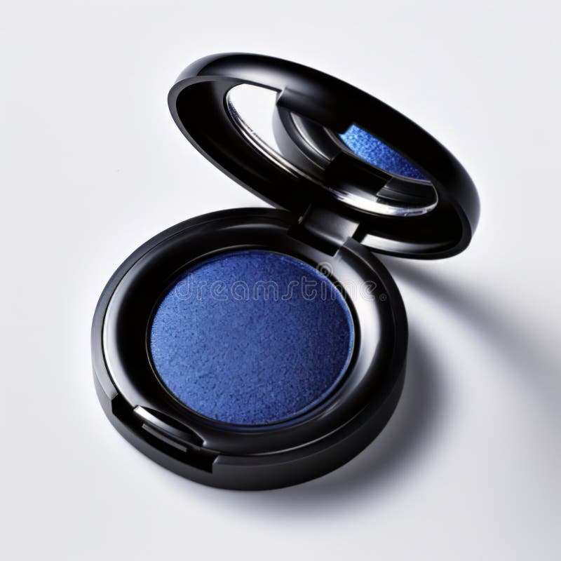 Blue Eyeshadow Makeup with Powder Scatter Stock Illustration ...