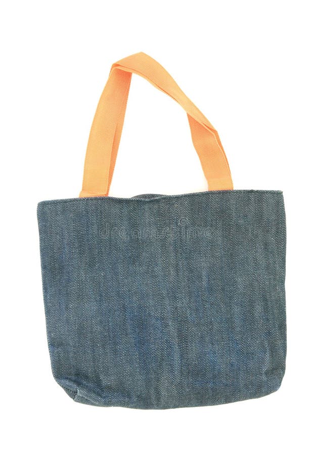 Blue fabric bag isolated stock image. Image of canvas - 21428219
