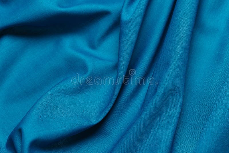 Blue Fabric Cloth Texture. Abstract Texture Background with Soft Waves ...