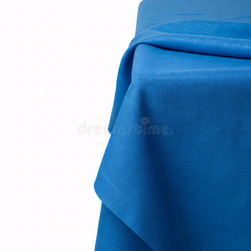 Blue Fabric Cloth Isolated on White Background with Clipping Path and ...
