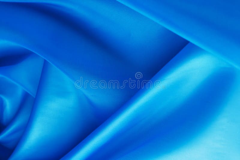 Blue Fabric Folds, Textile Background Stock Photo - Image of fiber ...