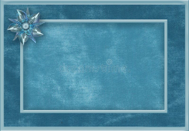 Blue fabric frame with gem stock illustration. Illustration of border ...