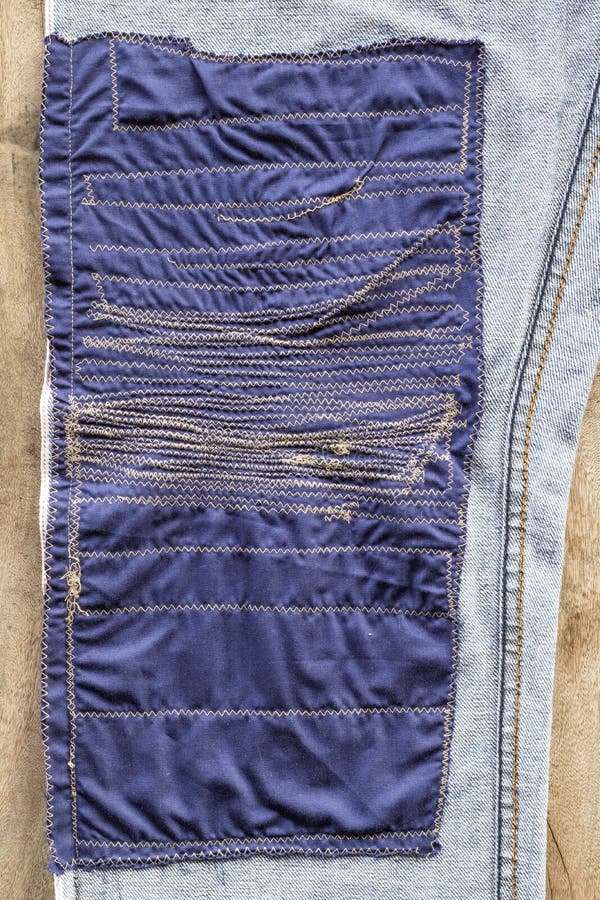 Blue Fabric Patchwork Denim. Stock Photo - Image of clothes, background ...