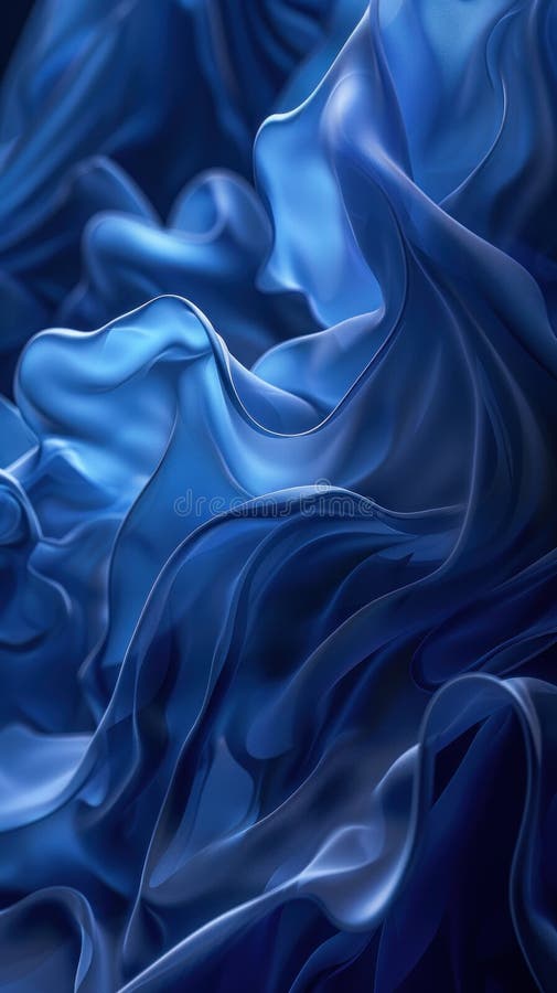 A Blue Fabric with a Shiny, Reflective Surface Stock Image - Image of ...