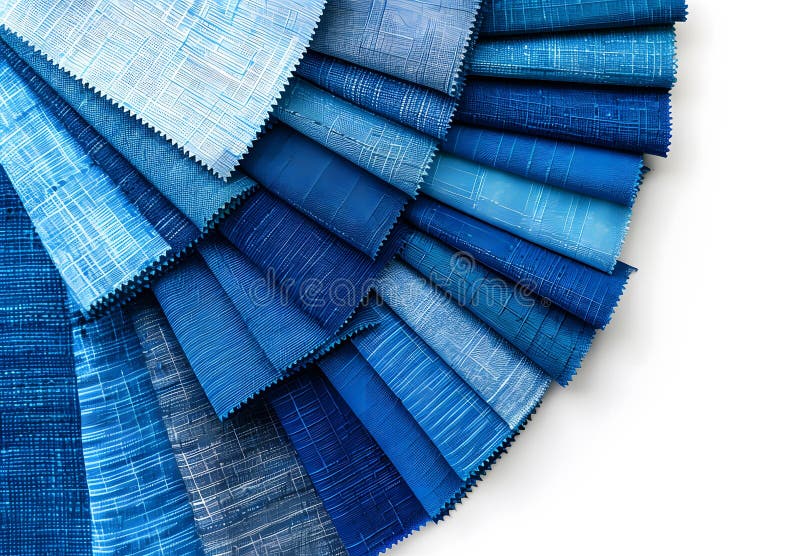 Blue Fabric Swatches - Textile Samples Stock Illustration ...