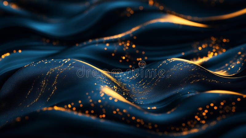 A Blue Fabric Texture with an Abstract Wavy Pattern, Complemented by a ...