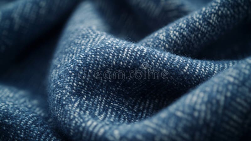 Blue Fabric Texture Close Up Detailed View Stock Illustration ...