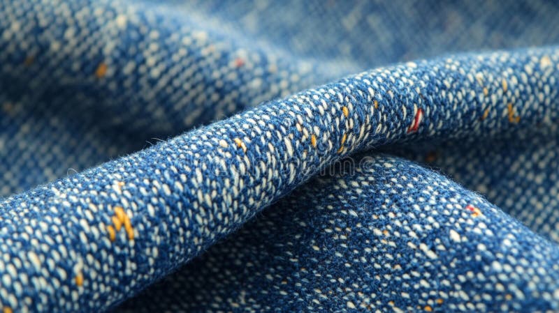Blue Fabric Texture Close Up Detailed View Stock Illustration ...