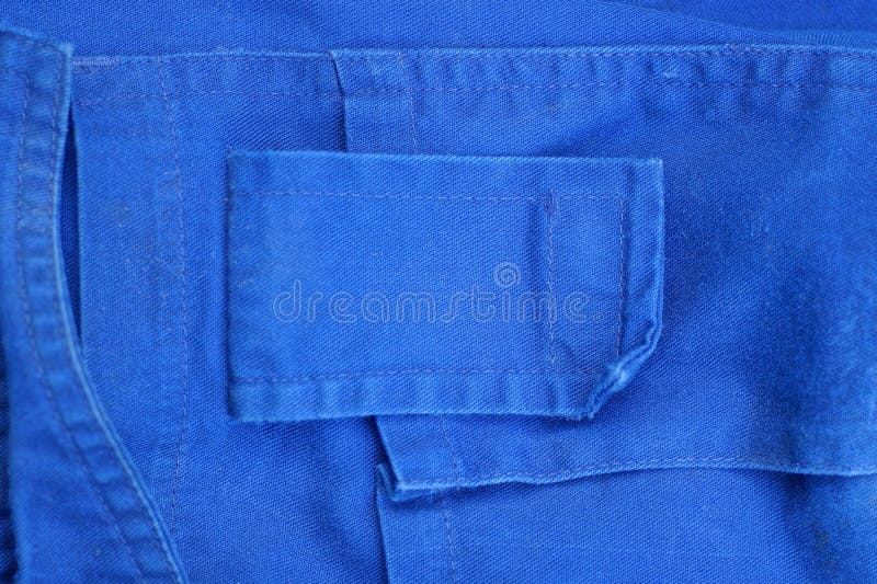 Blue Fabric Texture of the Pants with a Pocket Stock Photo - Image of ...